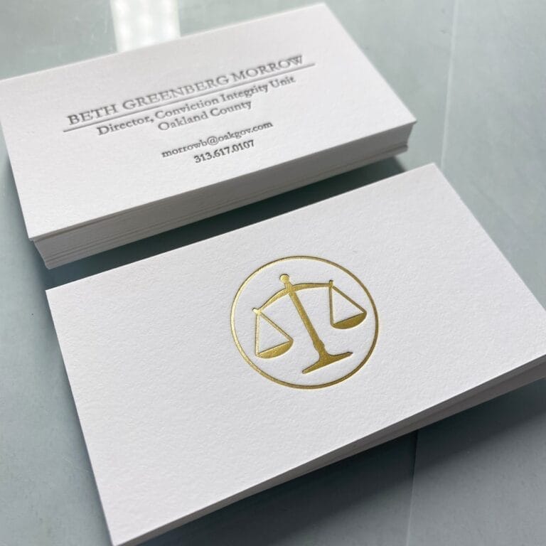 Custom Letterpress Business Calling Cards - Printing and Design